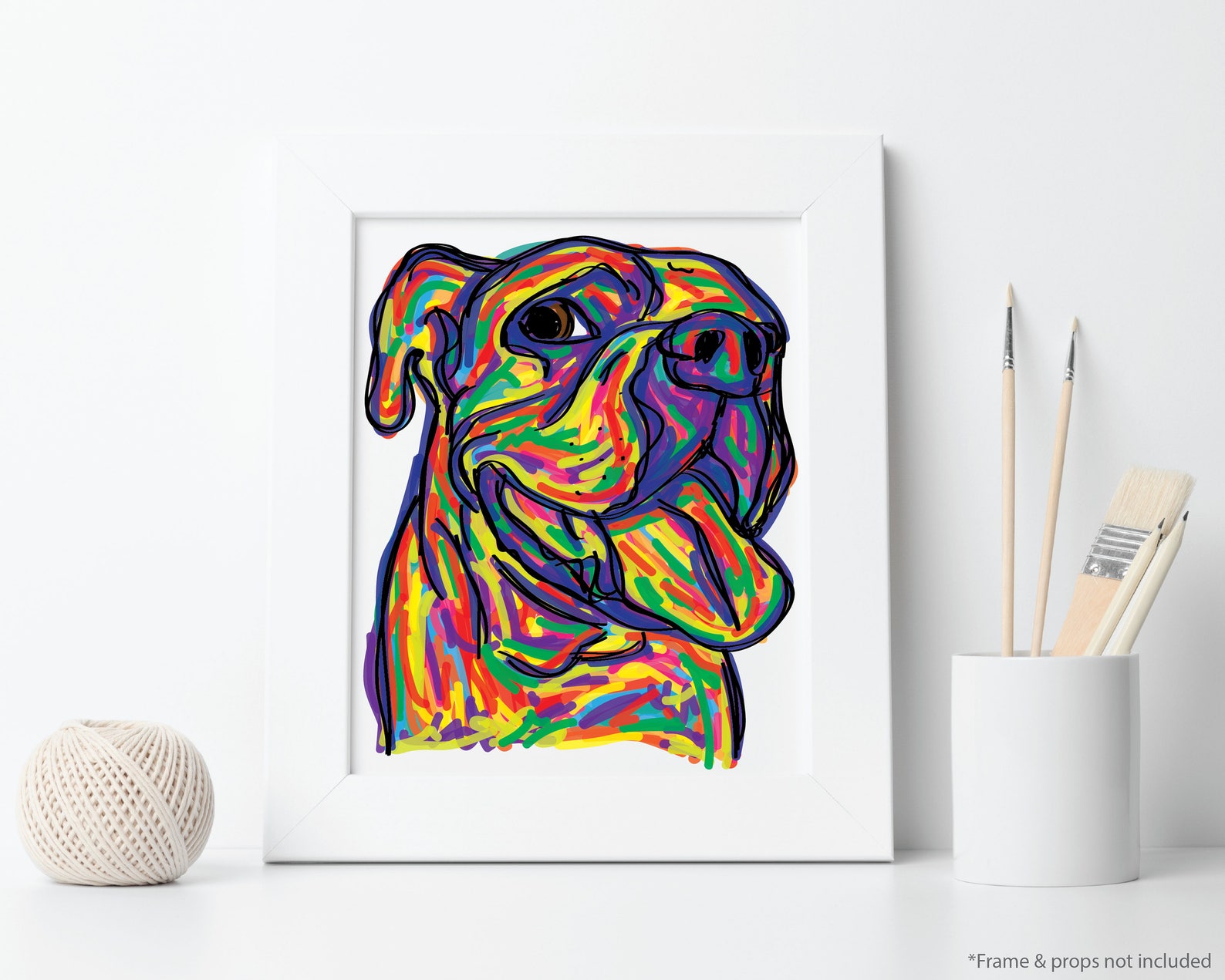 Custom Pop Art Pet Portrait Illustration, Printable Digital File: PDF ...