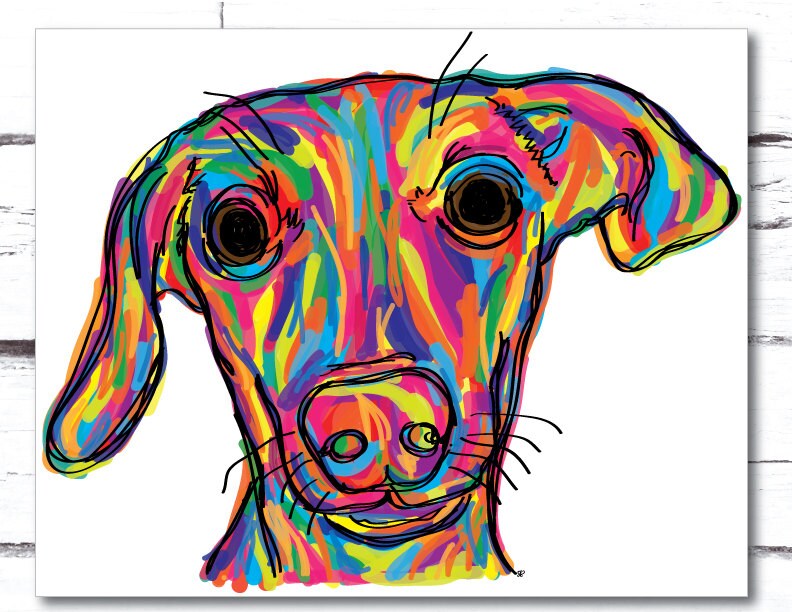 Custom Animal Pop Art Portrait Illustration, Printable Digital File ...