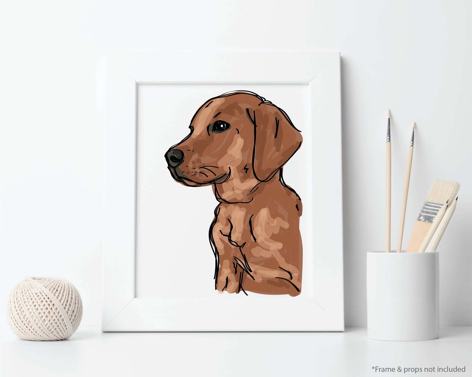 Custom Dog Portrait Printable Illustration Digital File: PDF - Etsy
