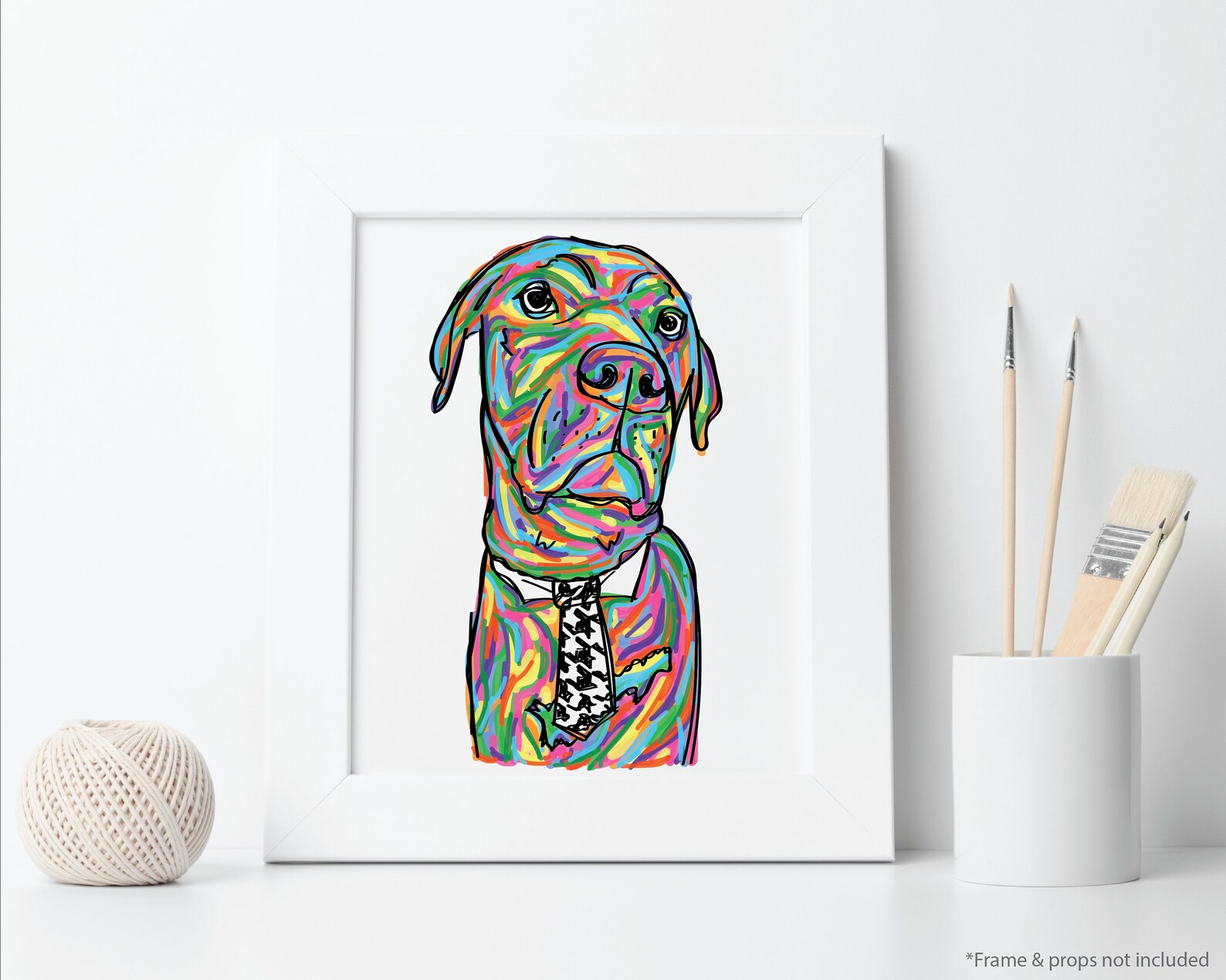 Custom Animal Pop Art Portrait Illustration, Printable Digital File ...