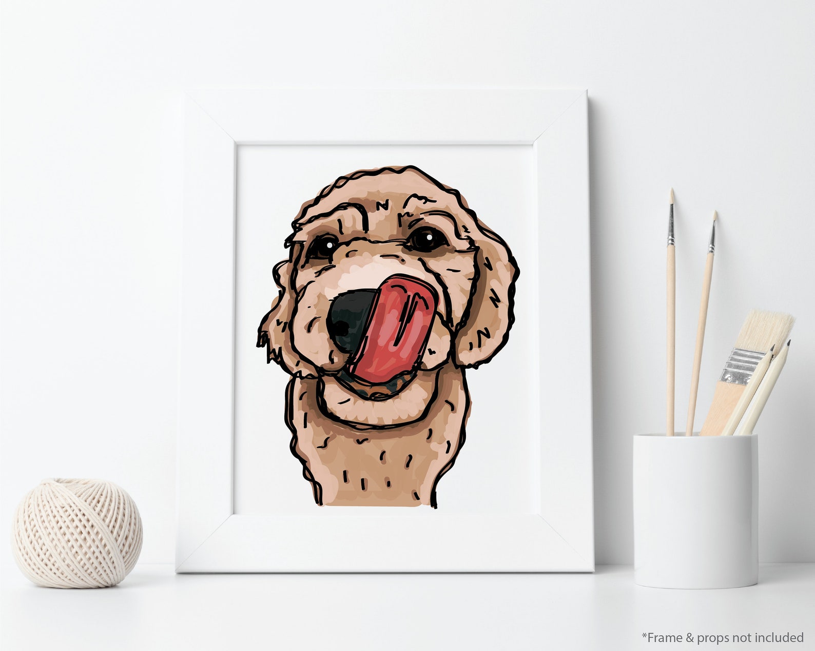 Custom Dog Portrait Printable Illustration, Digital File: PDF JPG - You ...