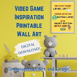 Gamer Inspiration Printable Wall Art Kids Room Decor for Boys and Girls ...
