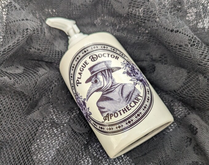 Plague Doctor Apothecary Gothic Bathroom ~ Ceramic Soap Dispenser ...