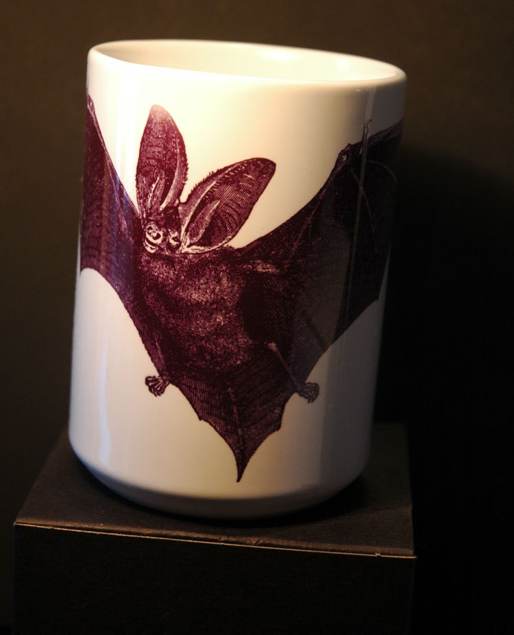 Bat Printed Ceramic Coffee Mug 11oz and 15oz Size | Etsy Canada