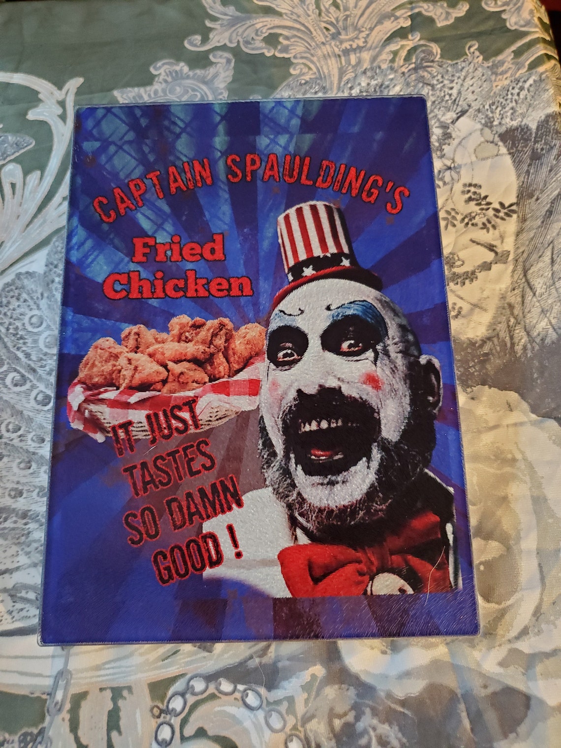 Captain Spaulding Fried Chicken Cutting Serving Board Dark | Etsy