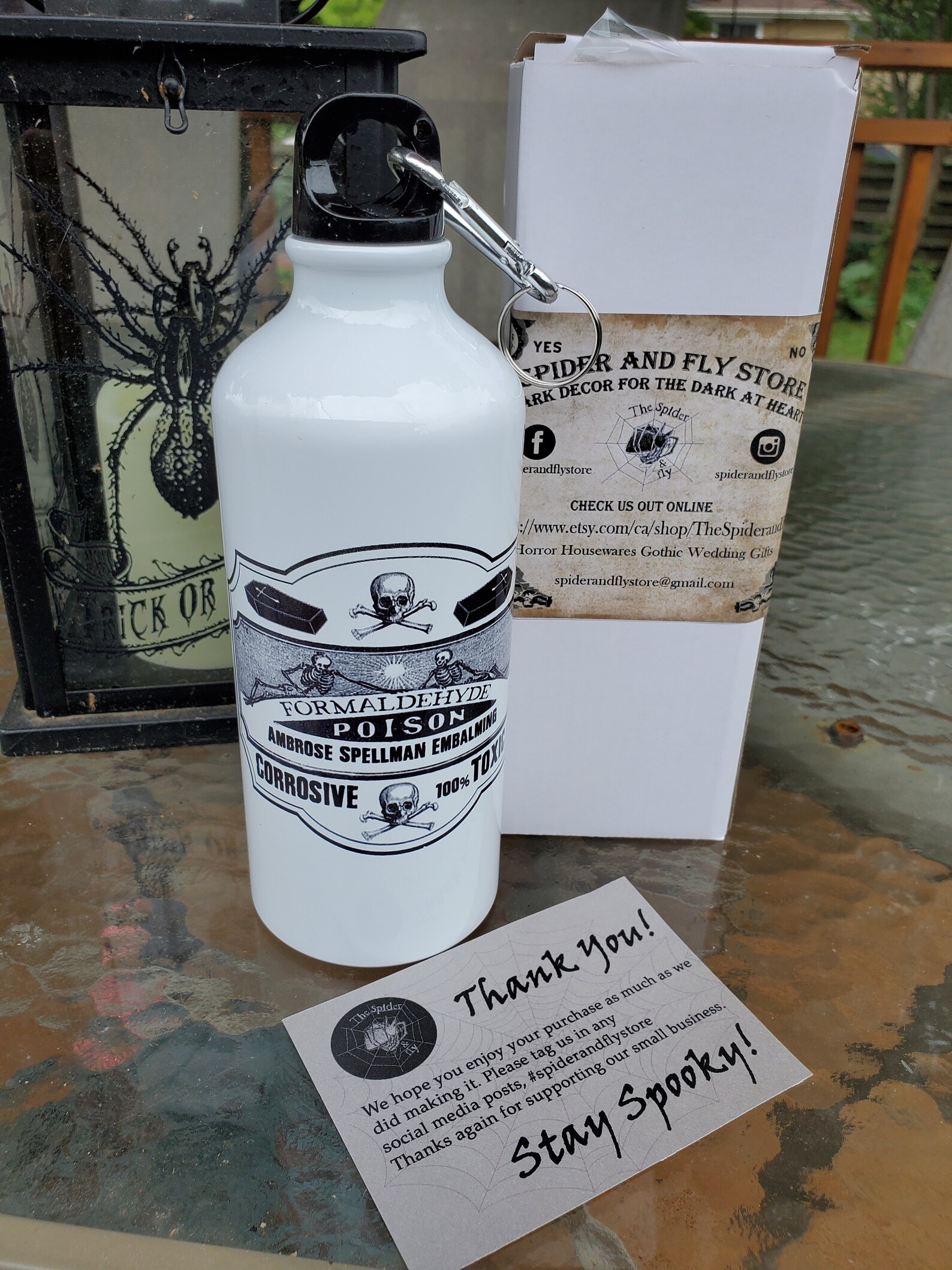 Formaldehyde Poison Label Water Bottle 600 Ml Stainless Steel Horror ...