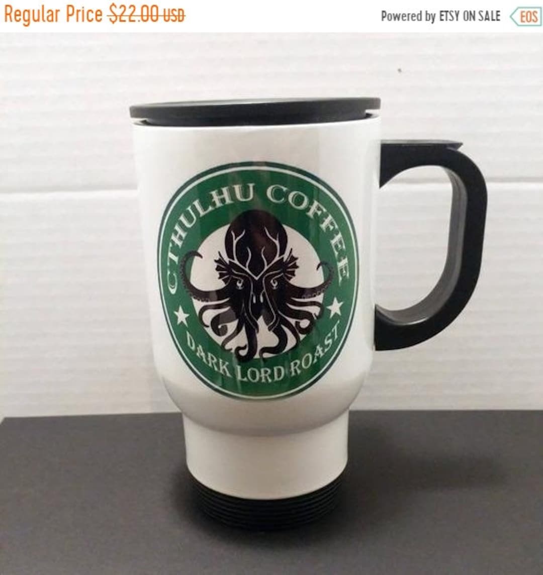 Cthulhu Dark Lord Coffee Travel Mug 14 Ounce Stainless Steel Star Bucks ...