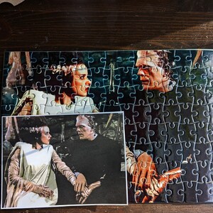 Frankenstein's Monster and Bride Jig Saw Puzzle 120 Pieces ~ Horror ...