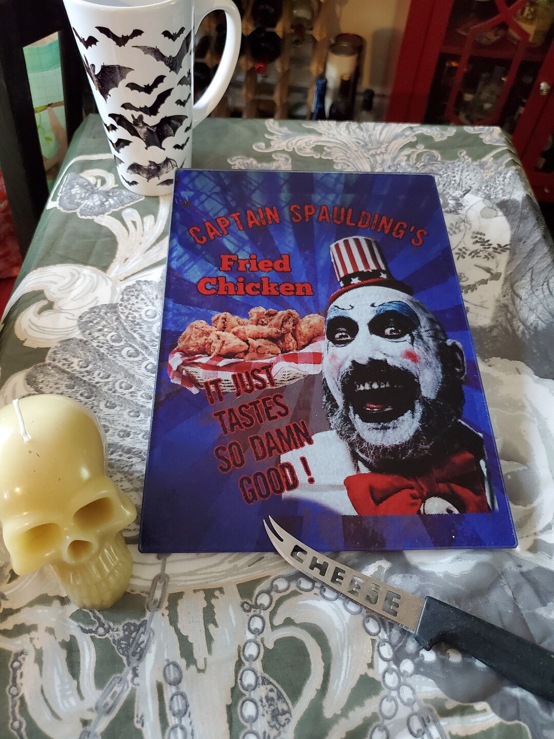 Captain Spaulding Fried Chicken Cutting Serving Board Dark Decor Horror ...