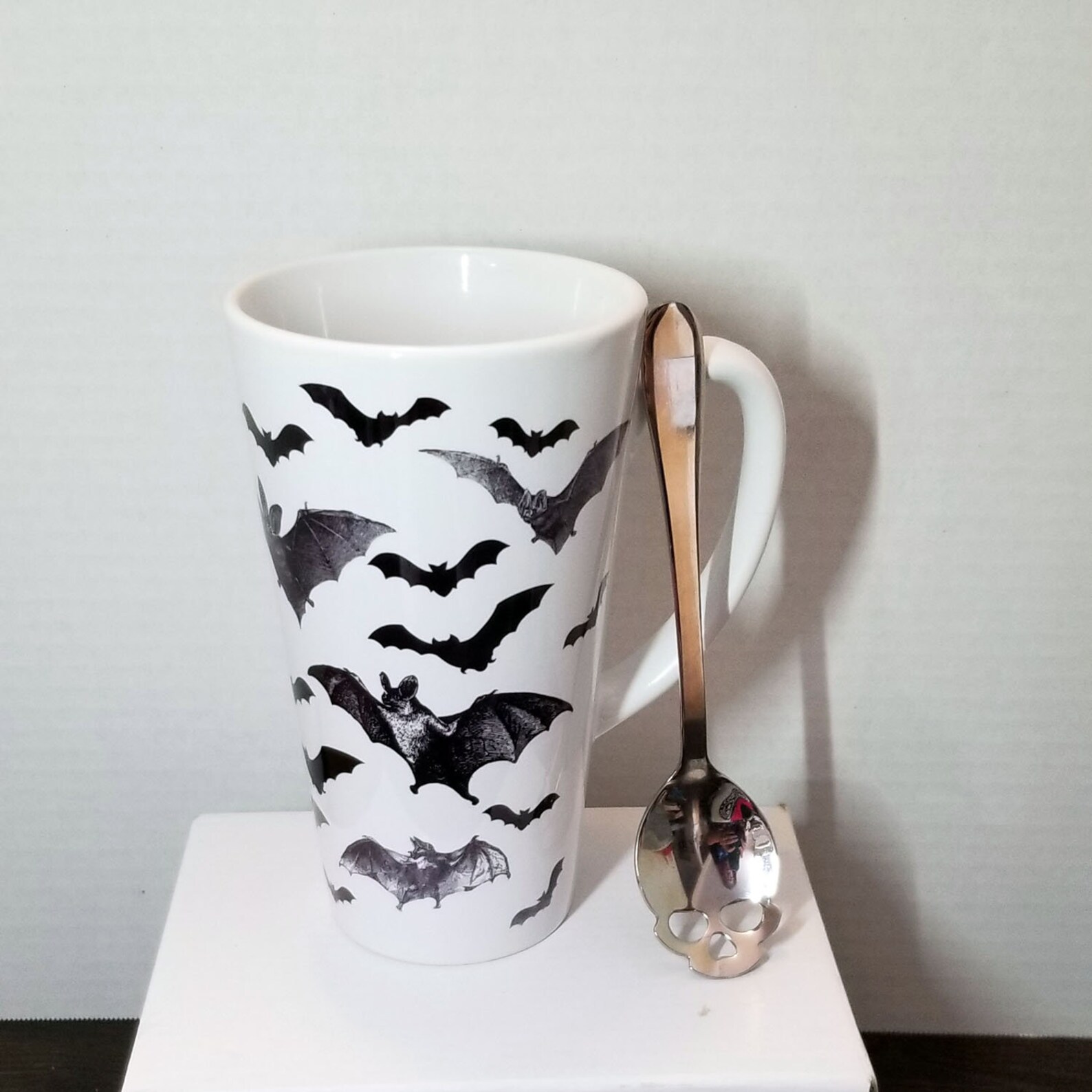 Bats in the Belfry 17 Ounce Ceramic Latte Style Coffee Mug Dark Decor ...