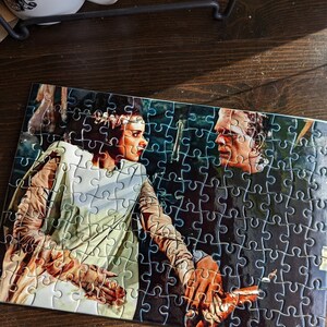 Frankenstein's Monster and Bride Jig Saw Puzzle 120 Pieces ~ Horror ...