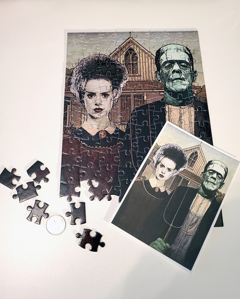 Frankenstein Gothic Horror Puzzle 120 Piece Jigsaw ~ Horror Gift ...
