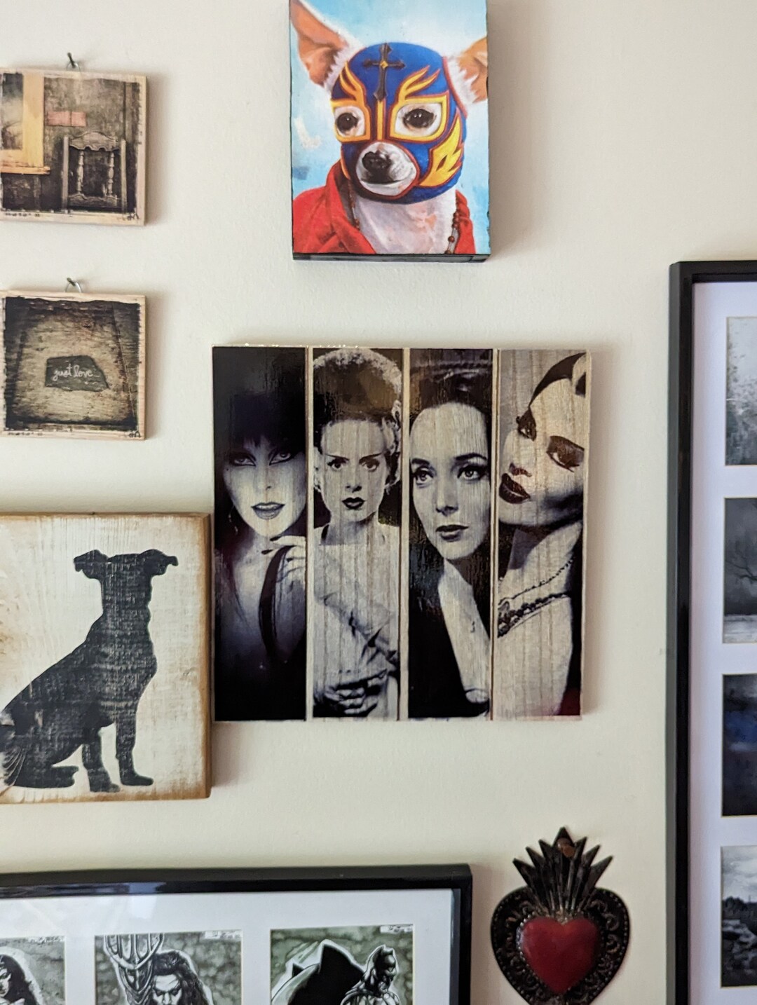Women of Horror Printed Wooden Plaque/ Gothic Wall Art Decor/black and ...