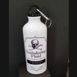 Embalming Fluid Label Water Bottle 600 Ml Stainless Steel Personalized ...