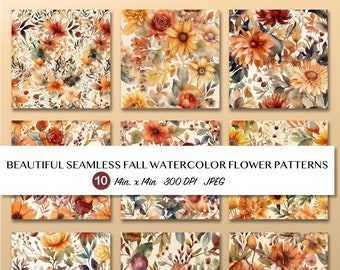 Digital Paper, Floral, Seamless Pattern, Scrapbook, Digital Background ...