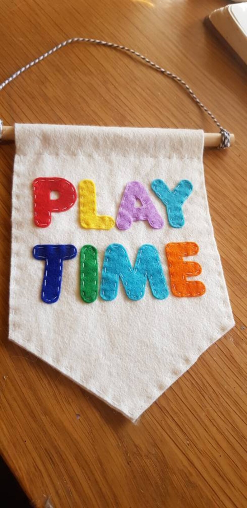 Play Time Banner. Felt Banner Decor. Nursery Wall Art - Etsy UK