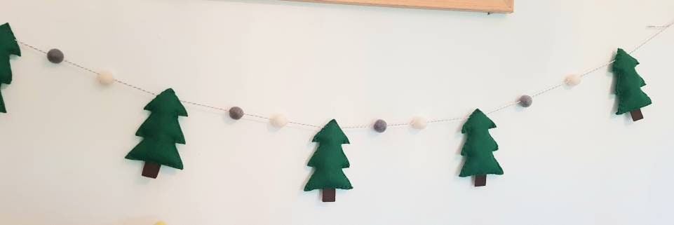 Felt Fir Tree Garland. Mountain Decor . Nursery Garland - Etsy UK