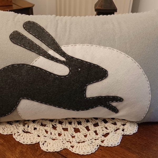 Hare Cushion - Etsy UK