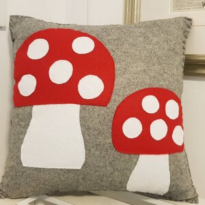 Red Toadstool Cushion Mushroom Pillow Woodland decor | Etsy