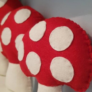Red Toadstool Cushion, Mushroom Pillow, Woodland Decor, Woodland ...
