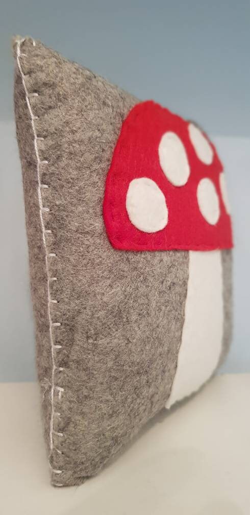 Red Toadstool Cushion Mushroom Pillow Woodland decor | Etsy