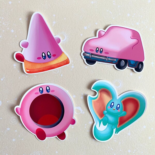 Kirby Mouthful Mode Stickers - Etsy