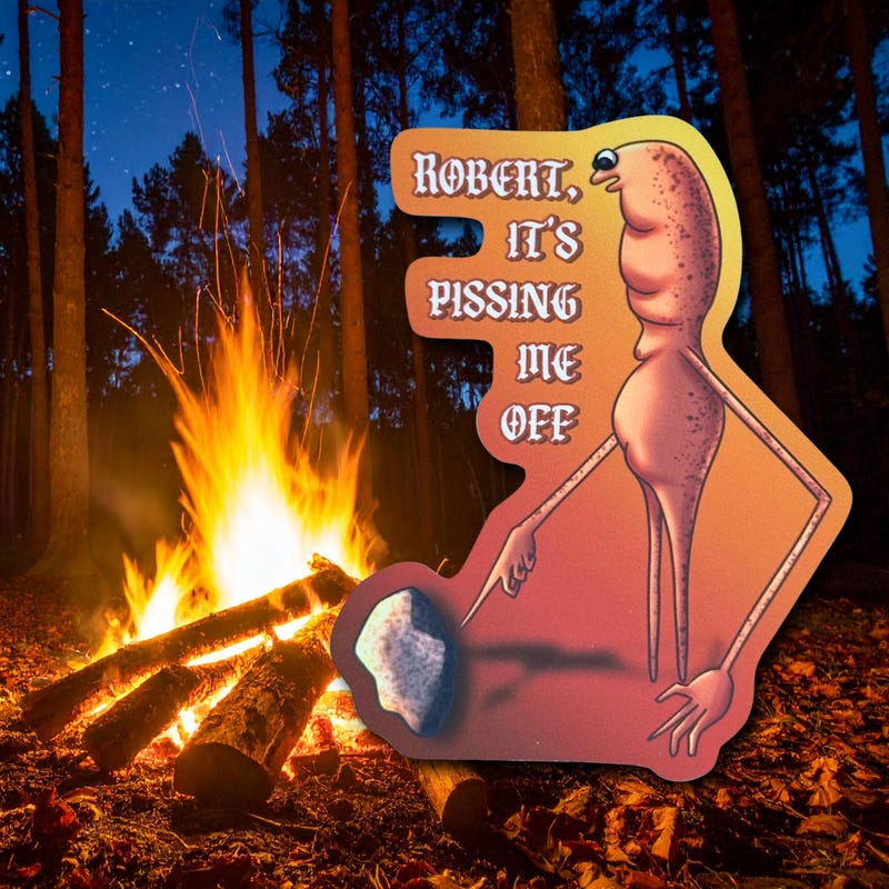 Robert I Dont Like This Rock Sticker - Etsy
