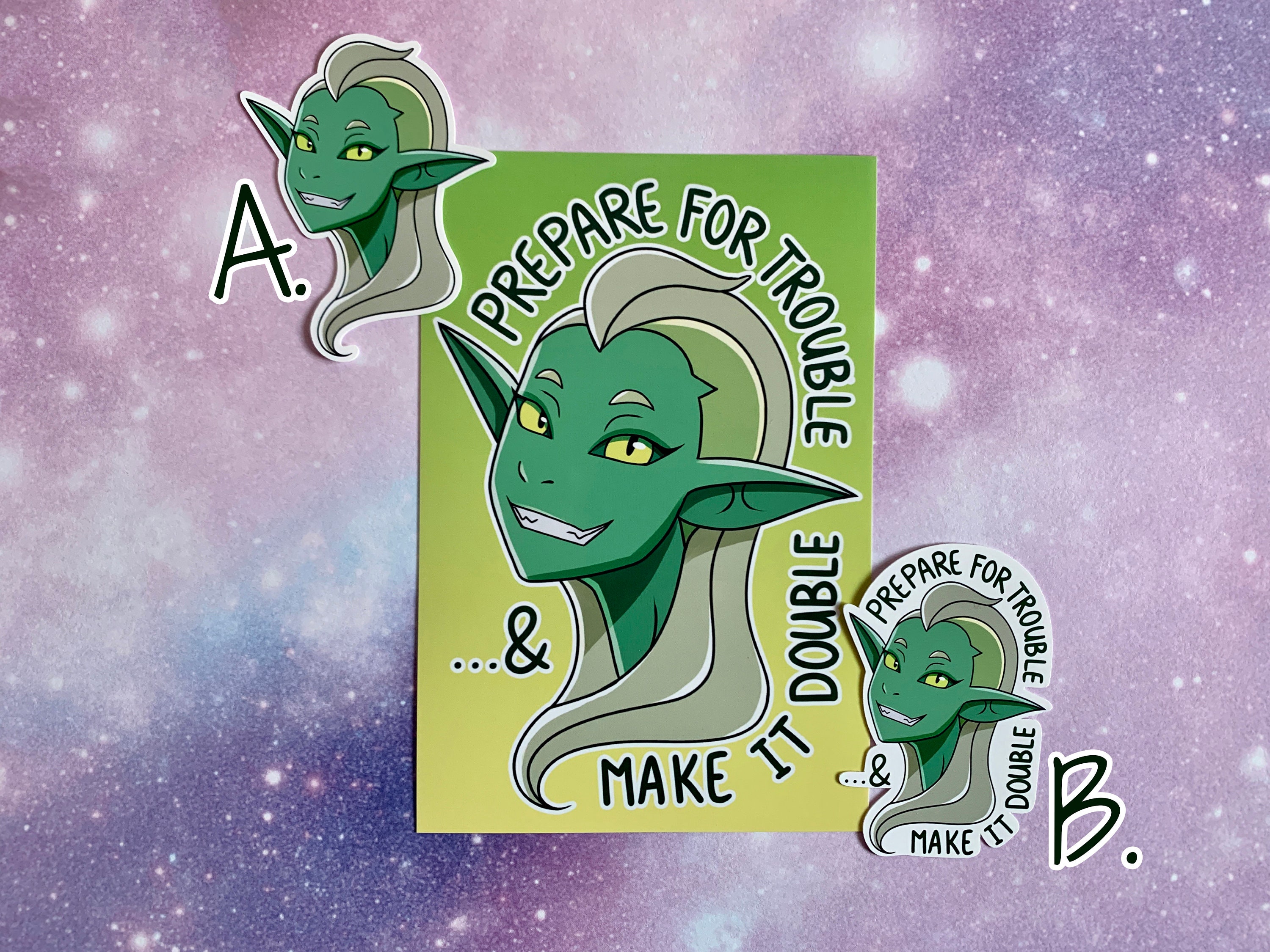 Double Trouble She-Ra inspired sticker | Etsy