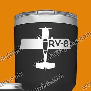 Vans RV-8 CUP Decal [top] RV8 Vinyl Decal Sticker, Vans Aircraft Kit, RV-8 RV8, Fegraphics - Etsy