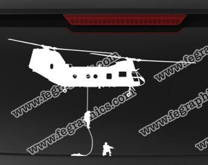 Seahawk Helicopter Rescue Big Vinyl Decal © 2013 Laced up Decals Sku ...