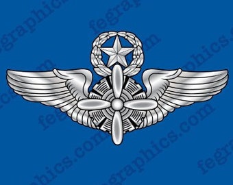 Enlisted Aircrew Wings Decal master USAF Full Color Chief | Etsy