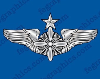 Flight Engineer Wings Decal basic USAF Full Color FE Wings | Etsy