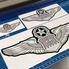 Enlisted Aircrew Wings Decal (senior USAF) Full Color, Aircrew Badge ...