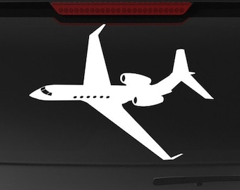 Decal of a Gulfstream G550 front GV Fegraphics Products | Etsy