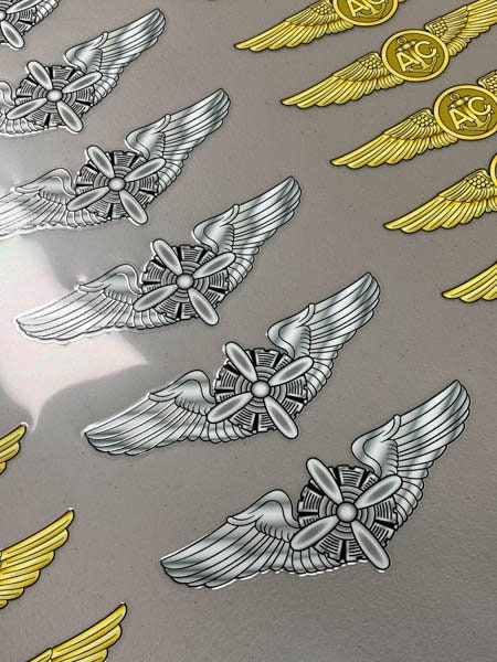 Flight Engineer Wings Decal basic USAF Full Color FE Wings | Etsy