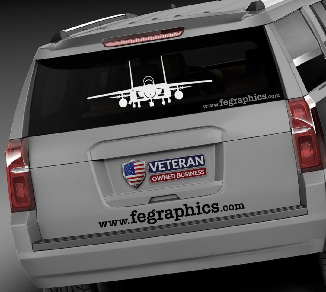 F-15E Strike Eagle Loaded W/wing Tanks [front] F15E Decal, USAF Jet ...