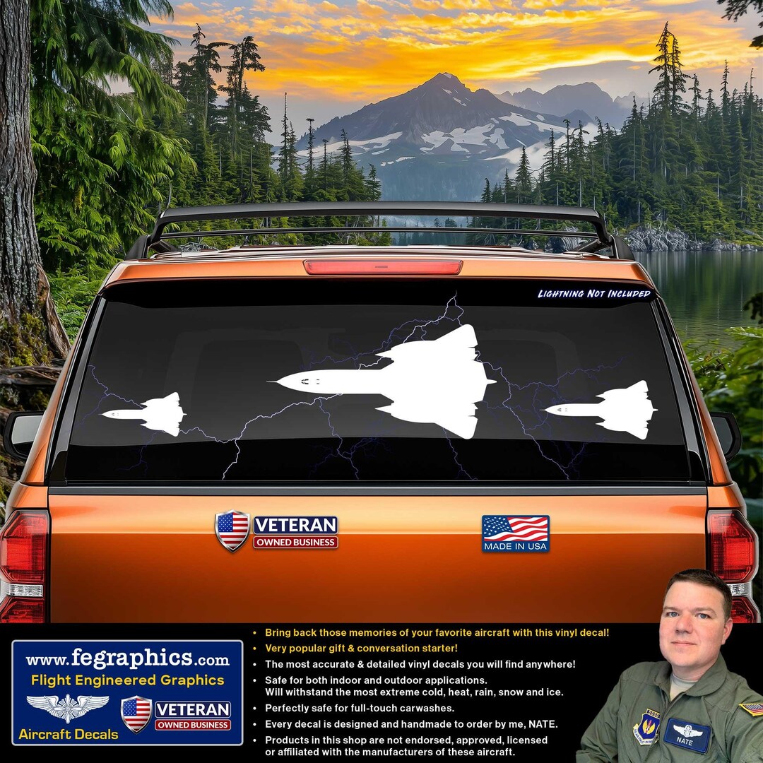 Decal of a SR-71 (top 1) Vinyl Sticker, SR71 HABU, Aviation Gift ...