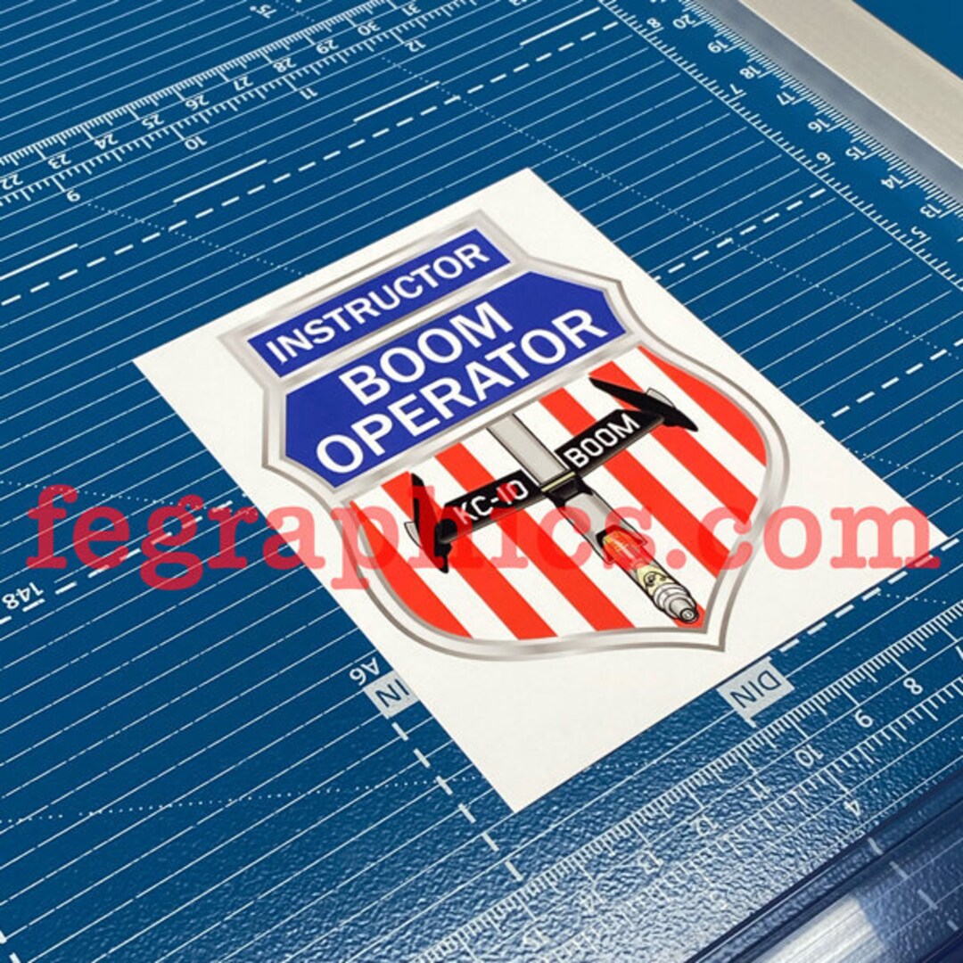 KC-10 INSTRUCTOR Boom Operator [patch Decal] KC10 Boom Vinyl Decal ...