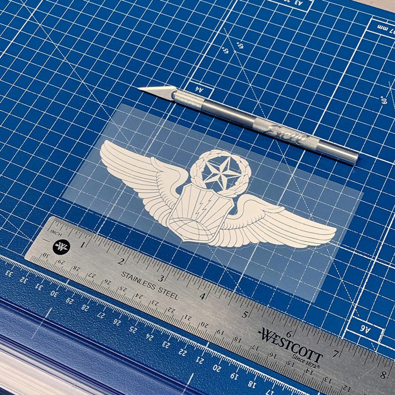 RPA Pilot Wings [command White Ink] Remotely Piloted Aircraft Decal ...