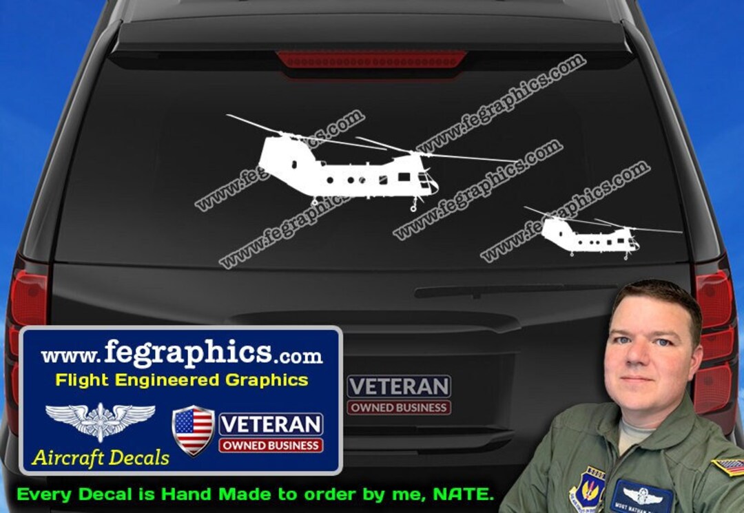 CH-46 [side 1] CH46 Decal, CH-46 Decal, CH46 Sticker, CH46 Sea Knight ...