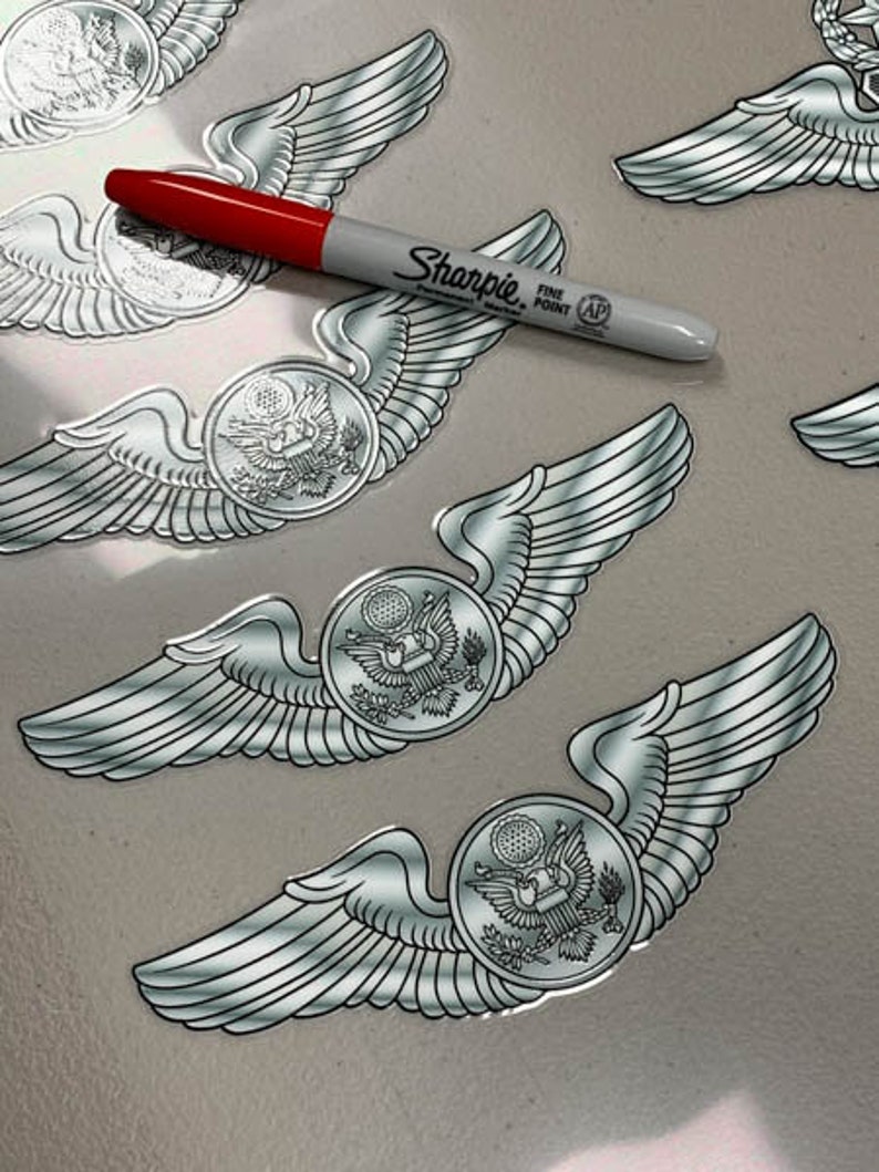 Enlisted Aircrew Wings Decal (basic USAF) Full Color, Aircrew Badge ...
