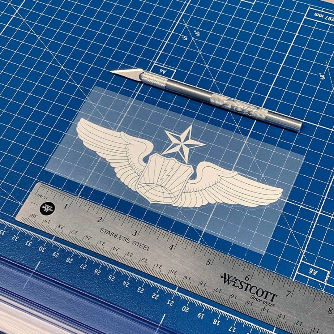 Alas de piloto RPA tinta blanca senior Calcomanía de avión pilotado ...