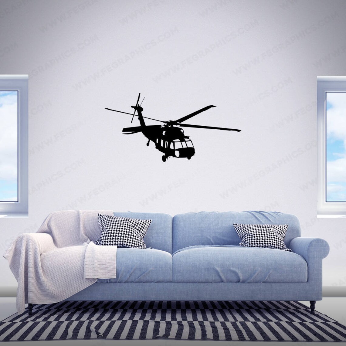 UH-60 Black Hawk - Angle 1 - Vinyl Decal / Sticker - Etsy