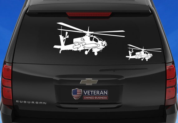 AH-64A Apache angle 1 AH64A Apache Decal Boeing AH-64 | Etsy