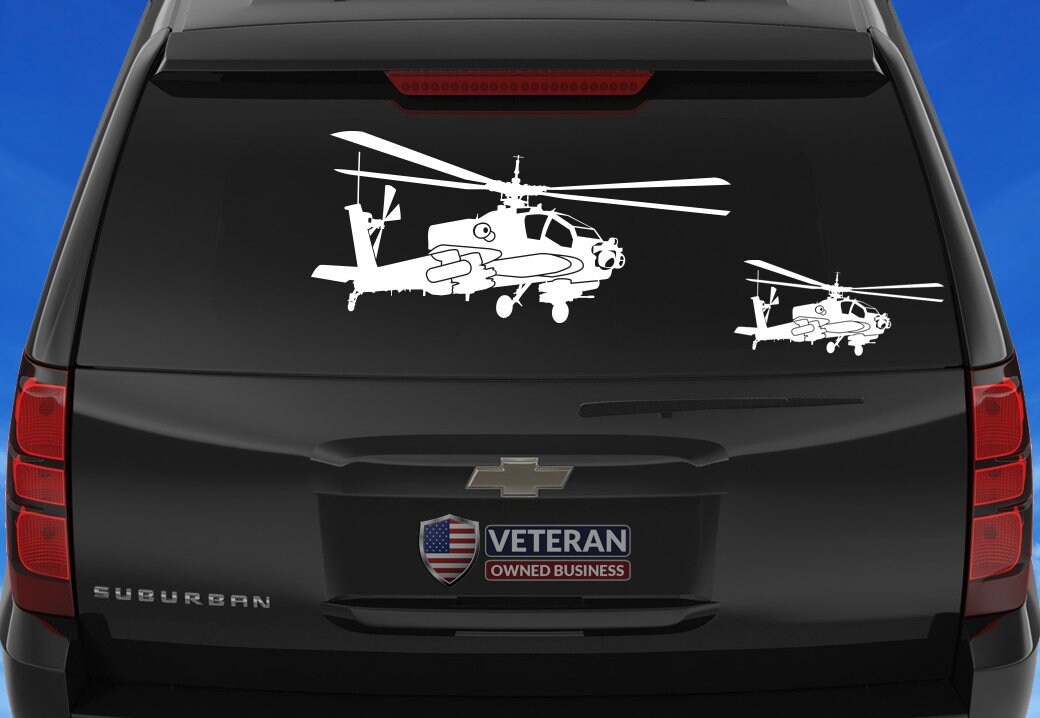 AH-64A Apache angle 1 AH64A Apache Decal Boeing AH-64 - Etsy UK