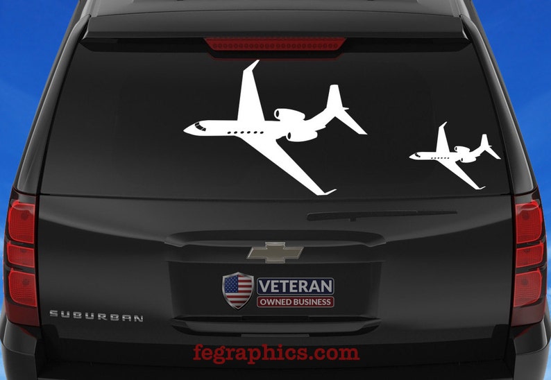 Decal of a Gulfstream G550 angle 2 GV Fegraphics Products - Etsy
