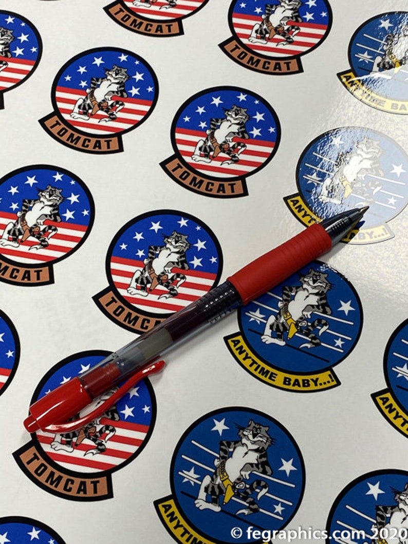 F-14 "anytime Baby!" Patch Decal [high Quality] Tomcat Emblem, Insignia ...