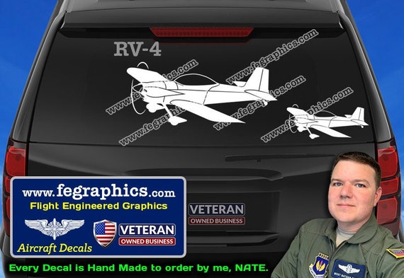 Vans RV-4 Decal angle 1 RV4 Vinyl Decal Sticker Vans - Etsy