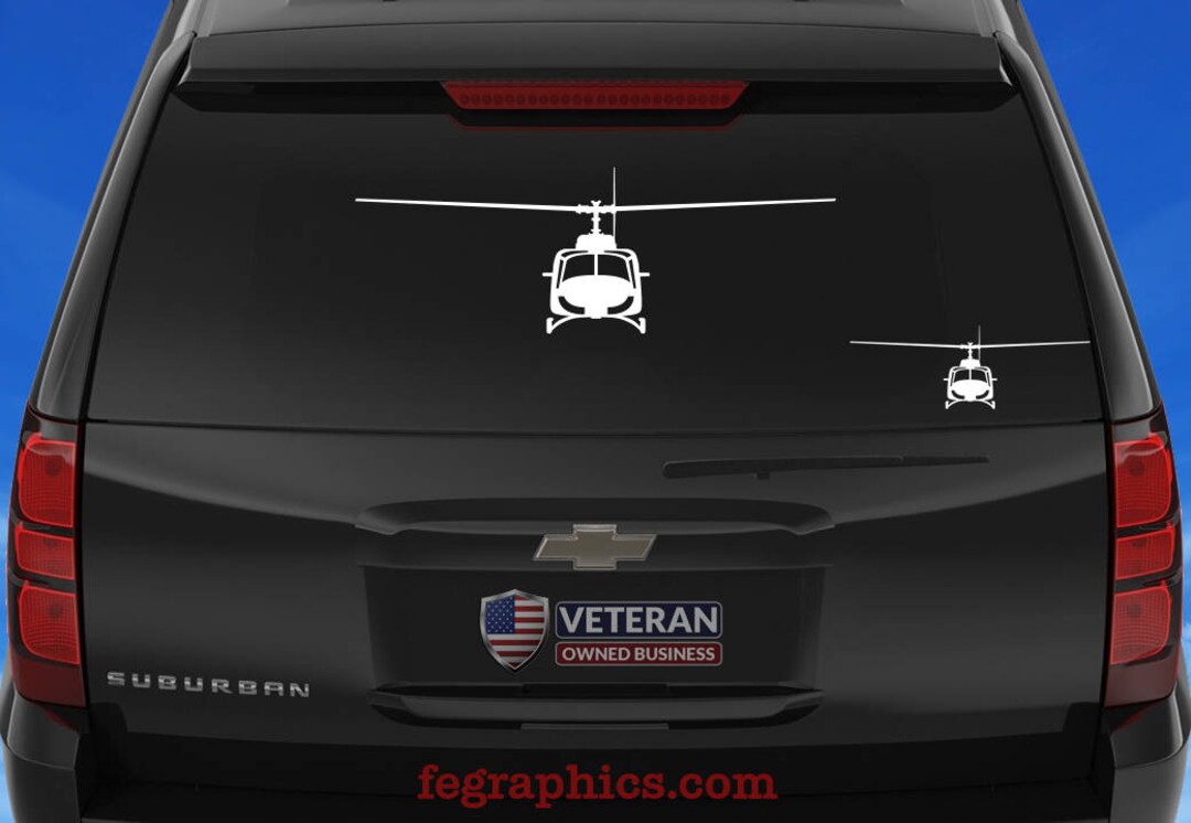 UH-1 Decal - Front - UH1 Decal / UH1 Vinyl Decal / UH1 Sticker / UH-1 ...
