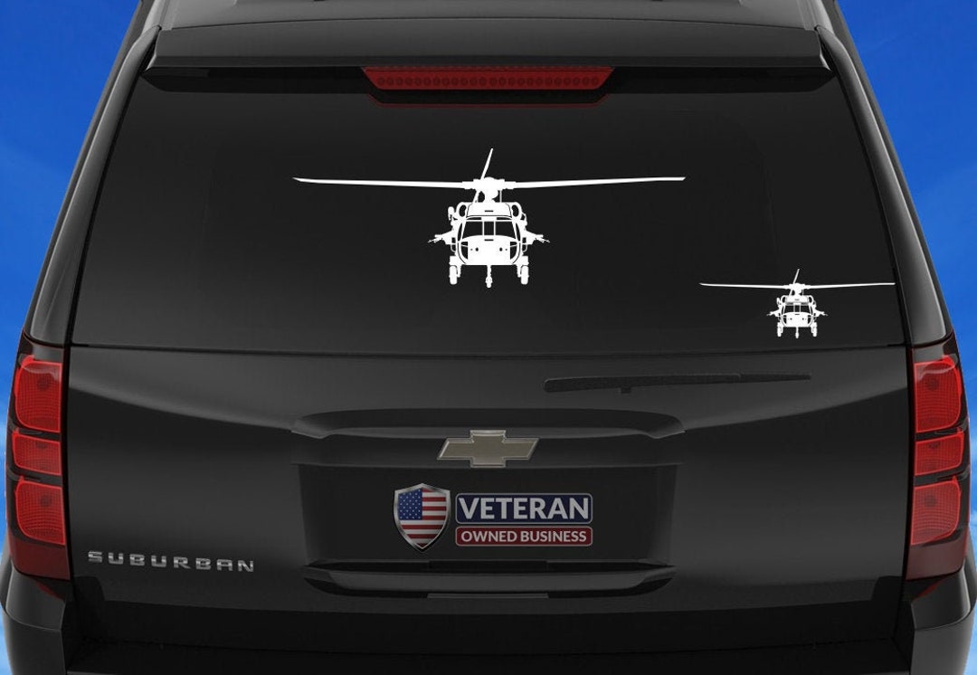 UH-60 Black Hawk [front M240's] UH-60L Black Hawk Decal, UH-60A Sticker ...